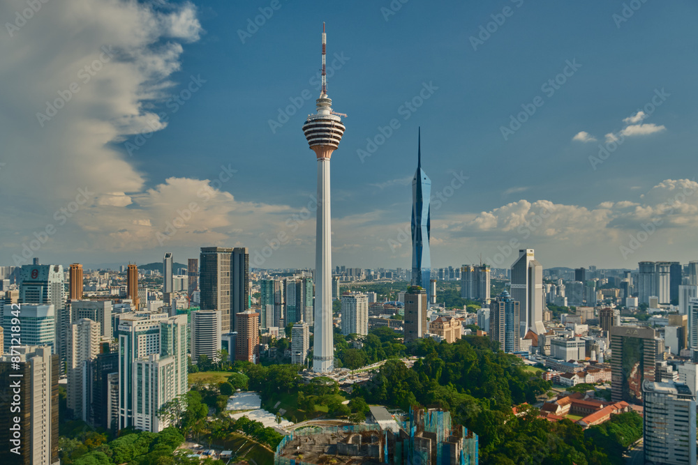 Kuala Lumpur skyline , Malaysia from the infinity rooftop pool at The ...