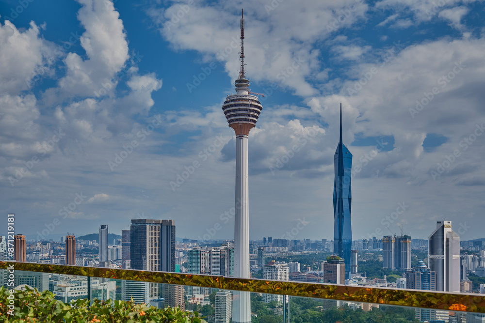 Kuala Lumpur skyline , Malaysia from the infinity rooftop pool at The ...