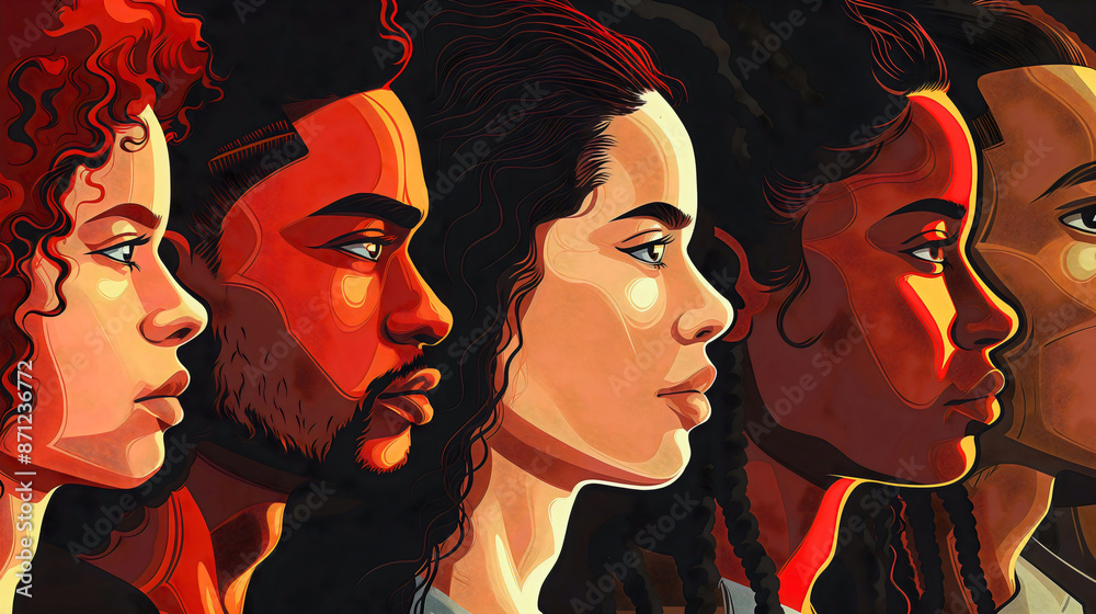 Group of diverse multiracial multiethnic multicultural young male and ...