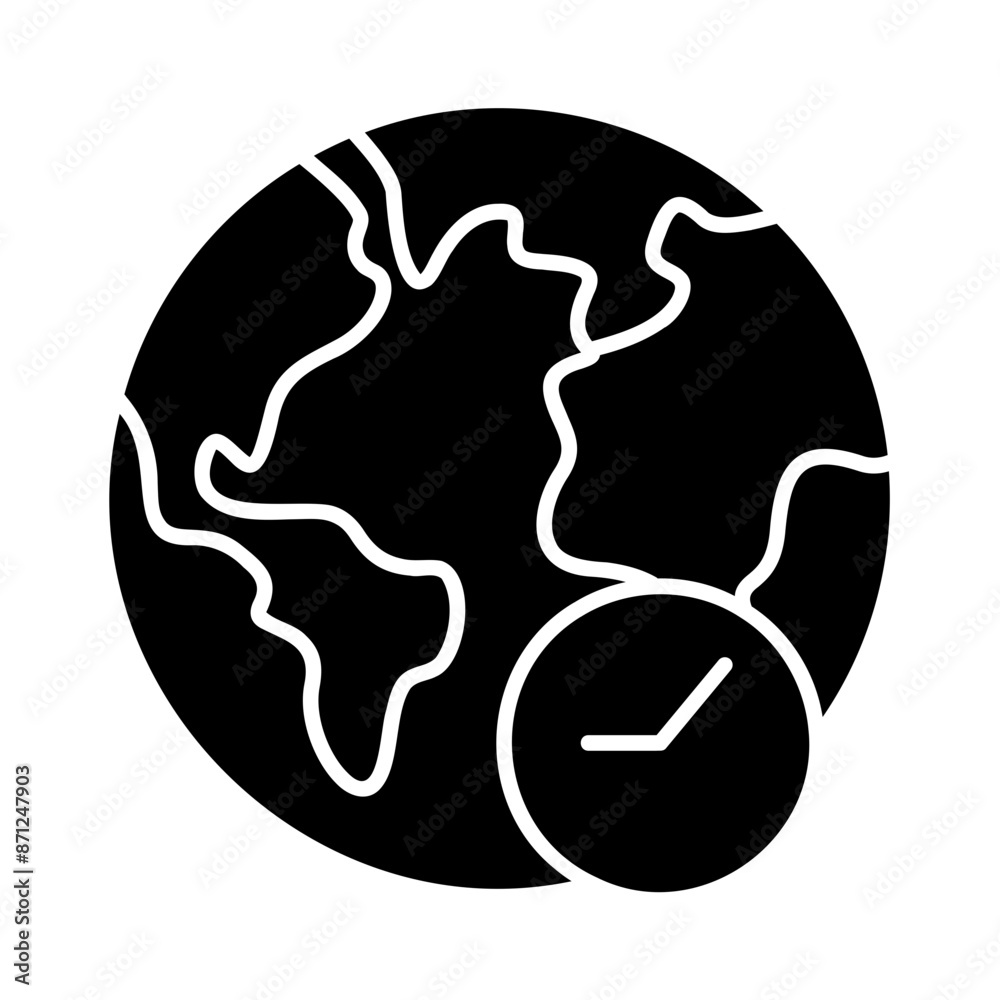 world map with time zones Stock Vector | Adobe Stock