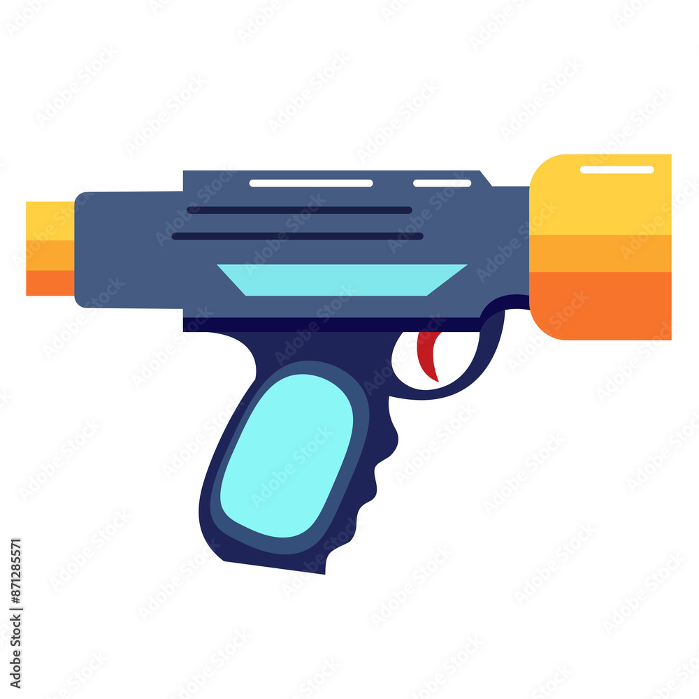 Vector de Stock Futuristic weapon clip art, space blaster laser gun ...