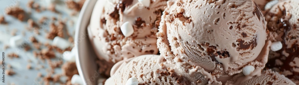 Rocky Road ice cream blends chocolate ice cream with marshmallows and ...