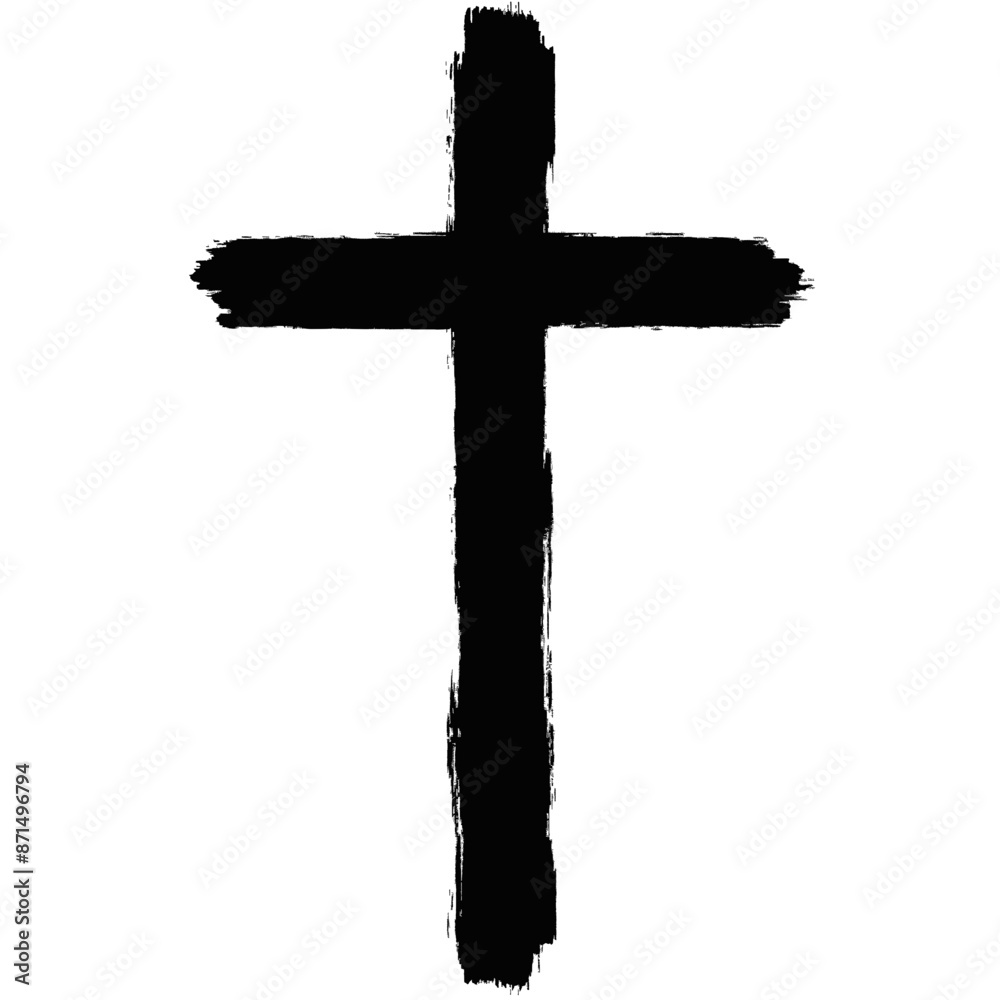 Religion symbol. christian cross vector symbol flat and outline style ...