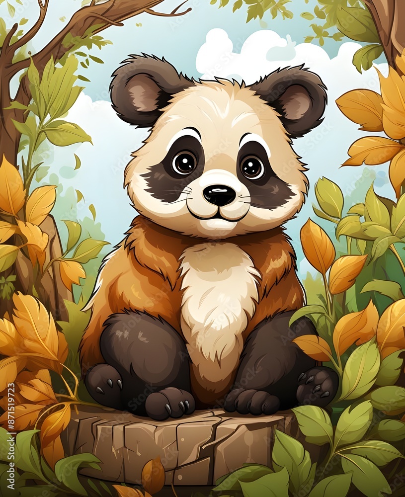 Cartoon of teddy bear with simple lines for children to color book ...