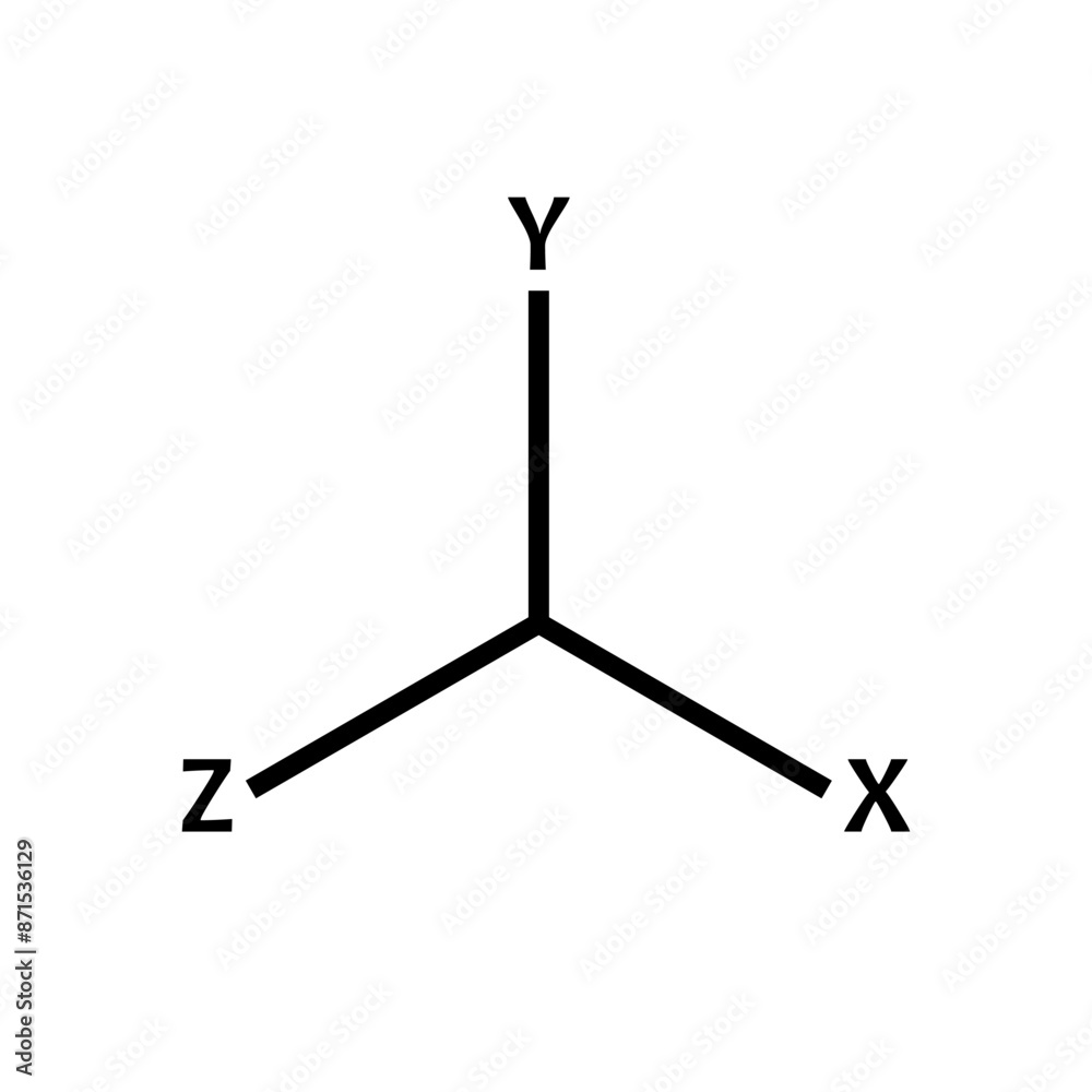Coordinate Icon. Indicate Position of a Point, Line, or Plane ...