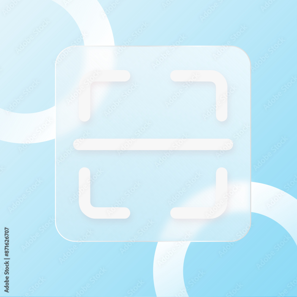 Scan Barcode Scanning Glassmorphism UI Icon Sign and Symbol Design ...