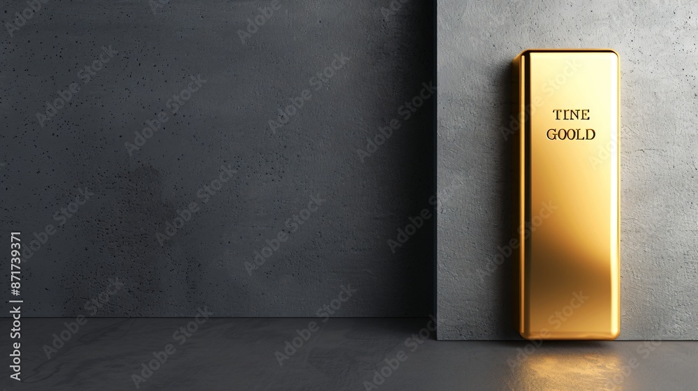 Positioned on the right side of the image, a gold bar gleams with a ...