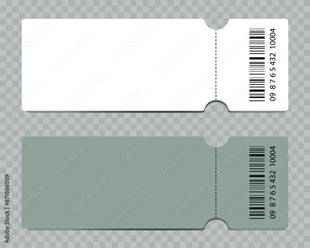 Vector ticket template. Theater, cinema ticket realistic vector ...