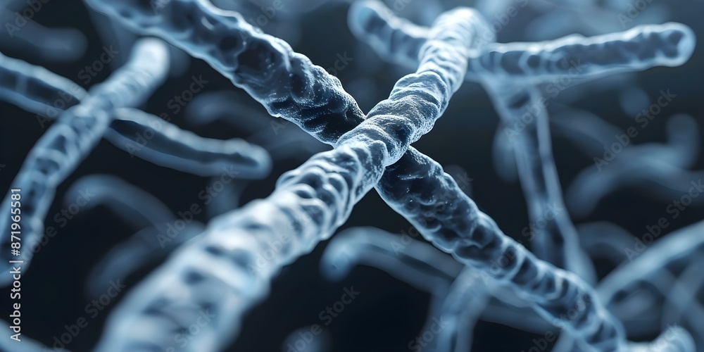 Detailed Closeup of Human Chromosomes During Cell Division Intricate ...