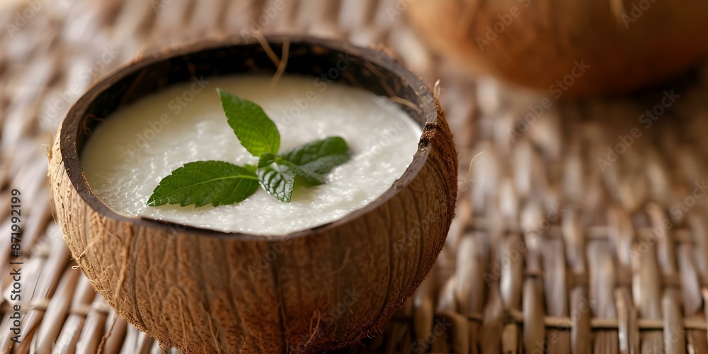Fijian ceremonial kava drink served in coconut shell a traditional ...