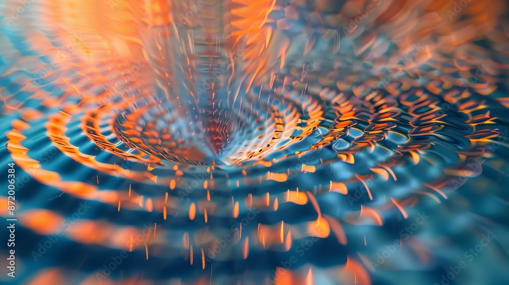 shallow depth of field cymatic stereogram inspired collage, acoustics ...