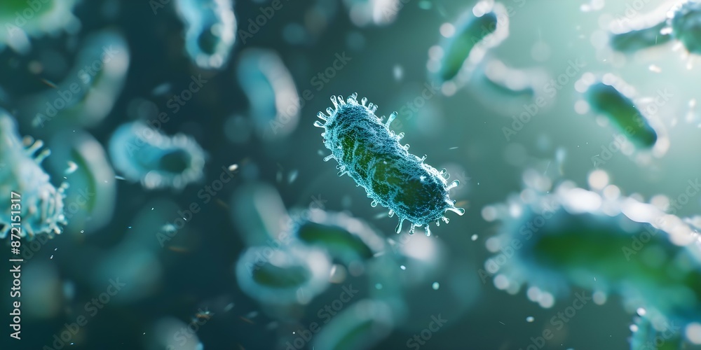 Stock-Foto „Microscopic View of Escherichia coli Bacteria. Concept ...
