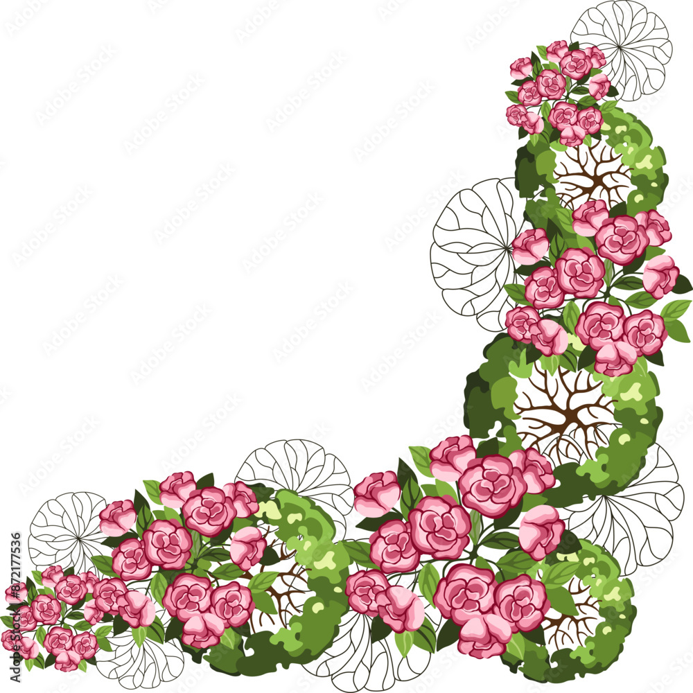 Blossom Tree for architectural floor plans. Entourage design. Various ...