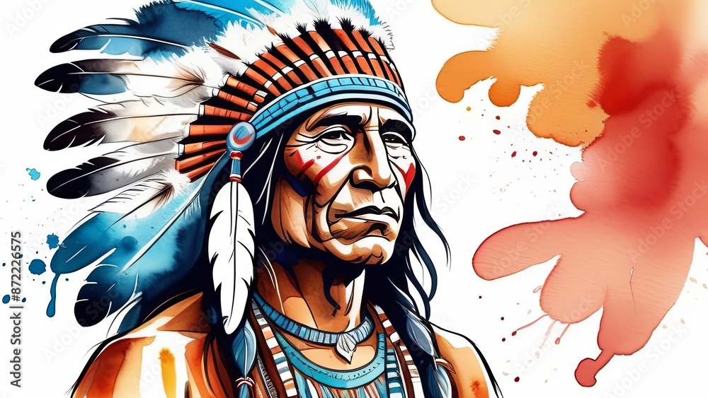 Indigenous Peoples Day. Holiday concept. Template, banner, card, poster ...