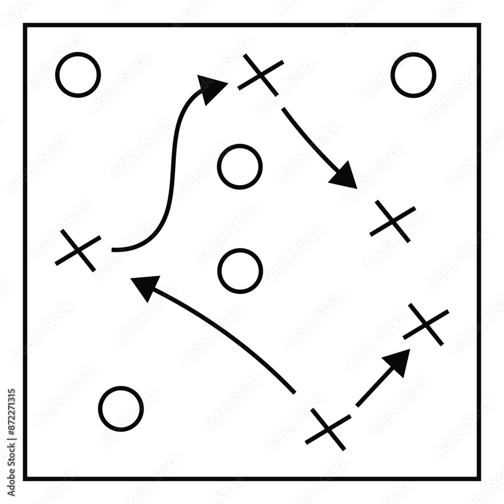 Soccer Tactics strategy. Strategy game plan. Tactic for soccer. Scheme ...