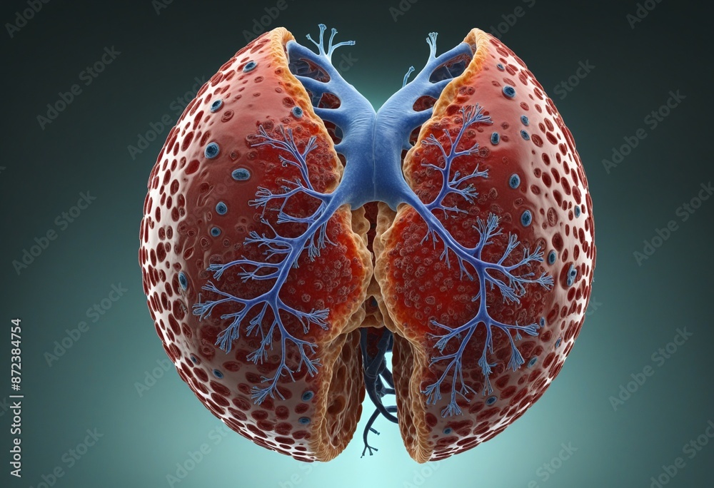 Abnormal viral infection causing inflammation in the anatomical ...