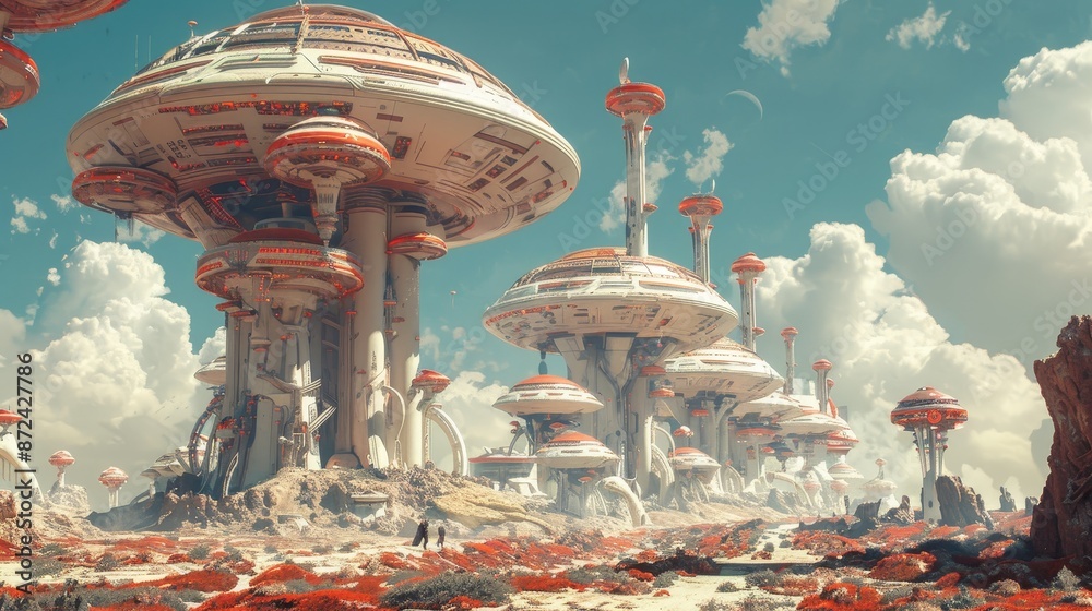 Astral Arcadia Imaginative Alien Worlds Stock Illustration | Adobe Stock