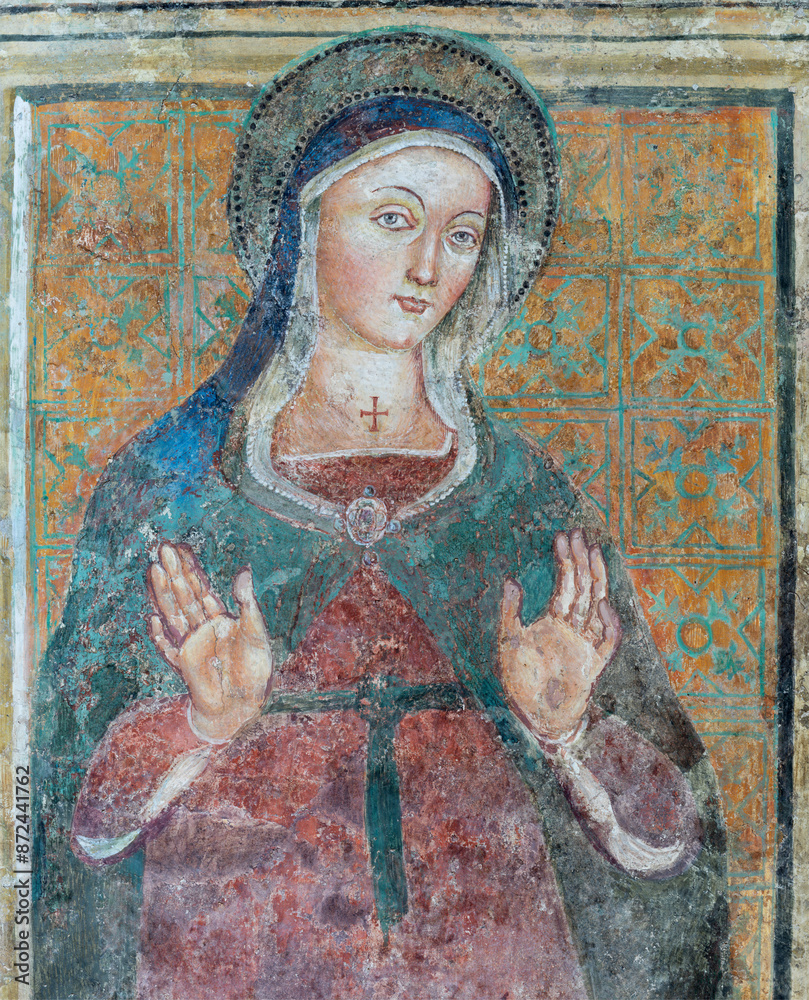 Foto de Stock PERUGIA, ITALY - MAY 17, 2024: The medieval fresco of ...