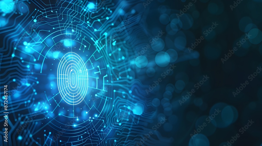 Explore the latest in biometric technology., clean background, Photo ...