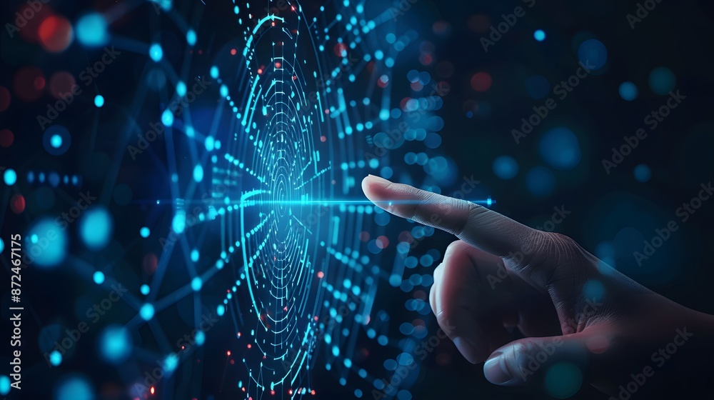 Explore the latest in biometric technology., clean background, Photo ...