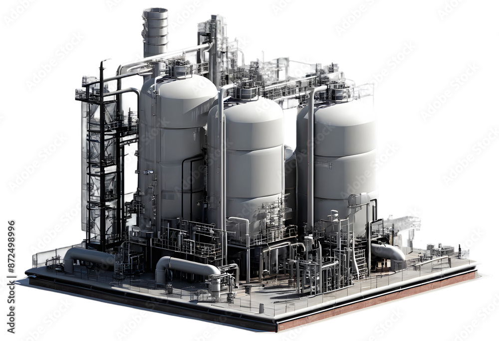 3D Oil and gas industrial, Oil refinery plant form industry, Refinery ...