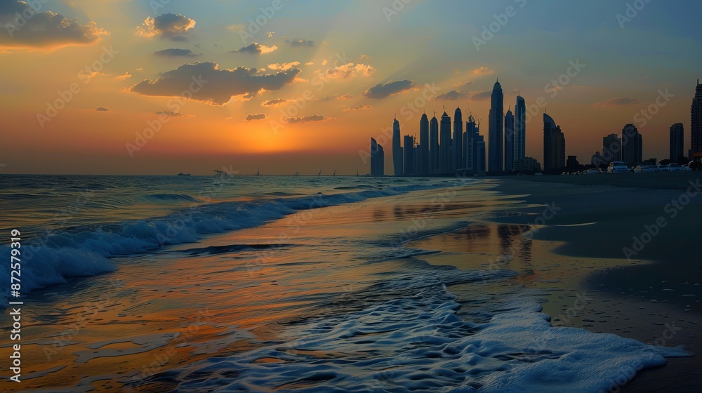 An amazing view of Jumeirah Beach behind Sunset Mall in Jumeirah, Dubai ...
