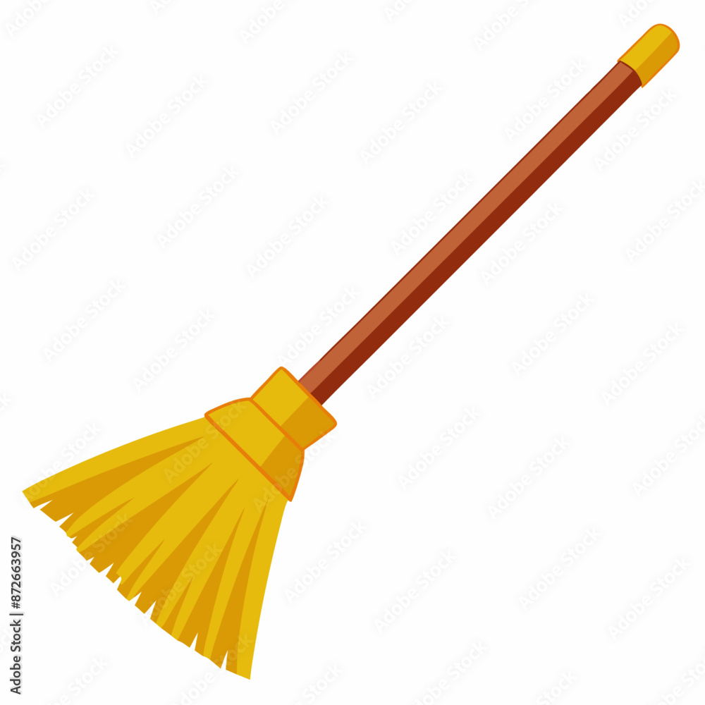 broom clipart cartoon Illustration drawing Stock Vector | Adobe Stock