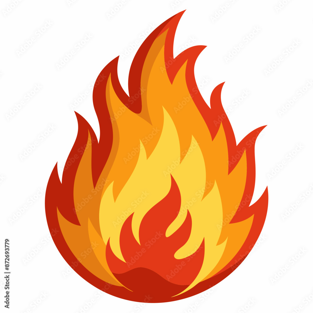 fire clipart cartoon Illustration drawing Stock Vector | Adobe Stock