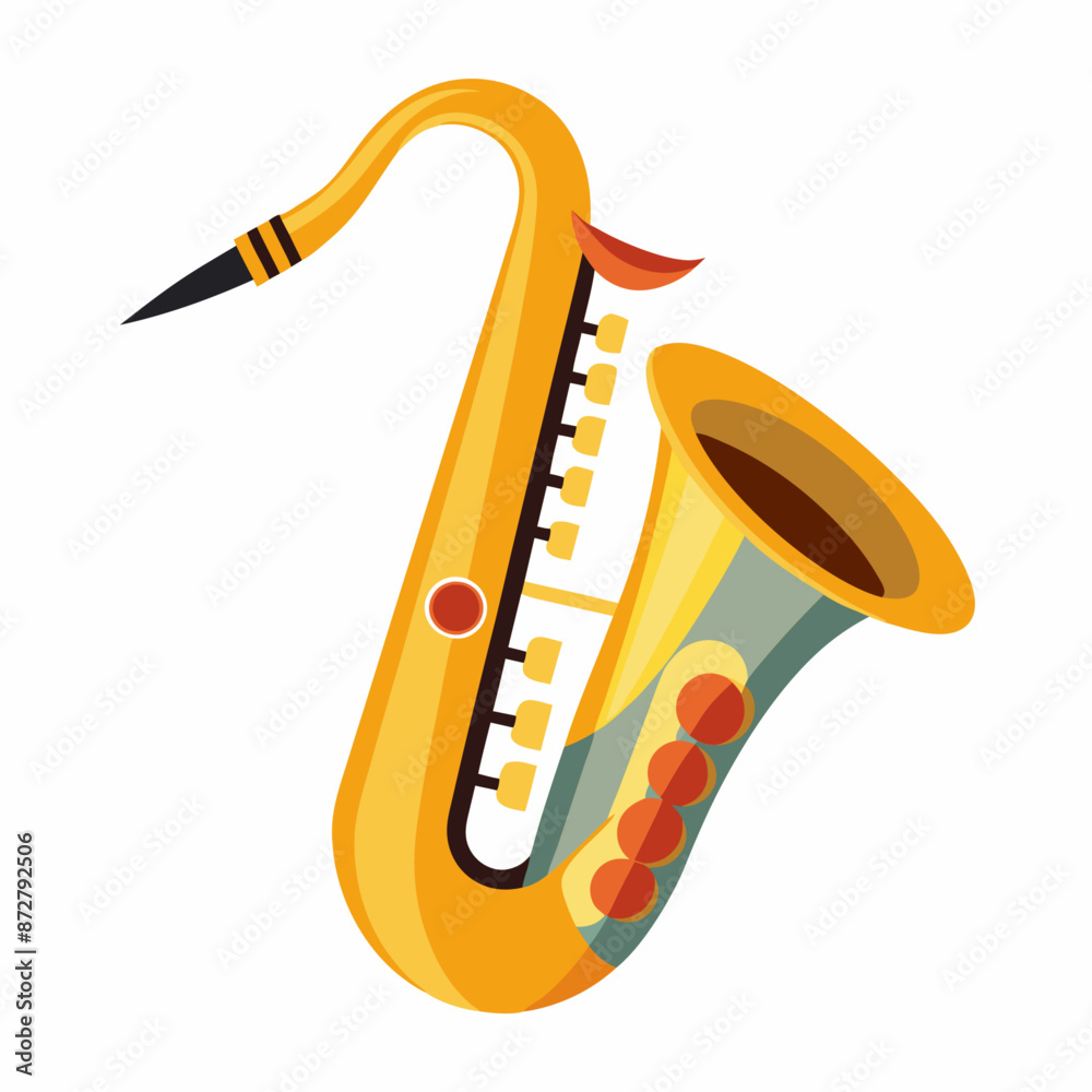 saxophone clipart cartoon Illustration drawing Stock Vector | Adobe Stock