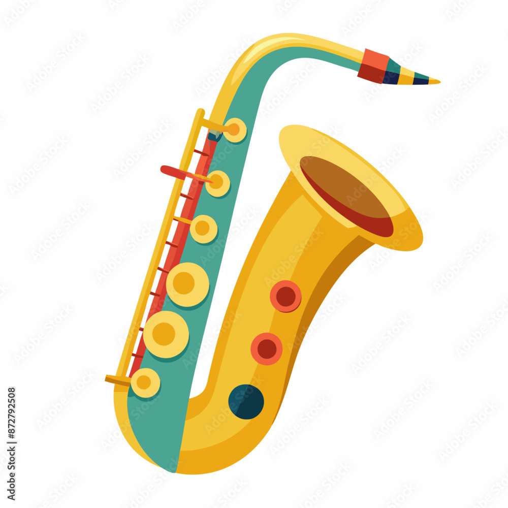 saxophone clipart cartoon Illustration drawing Stock Vector | Adobe Stock