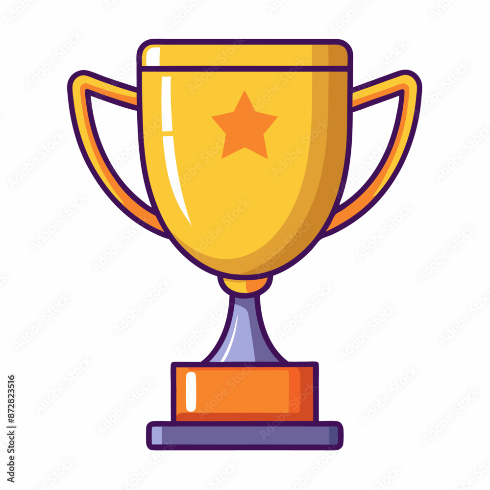trophy clipart cartoon Illustration drawing Stock Vector | Adobe Stock