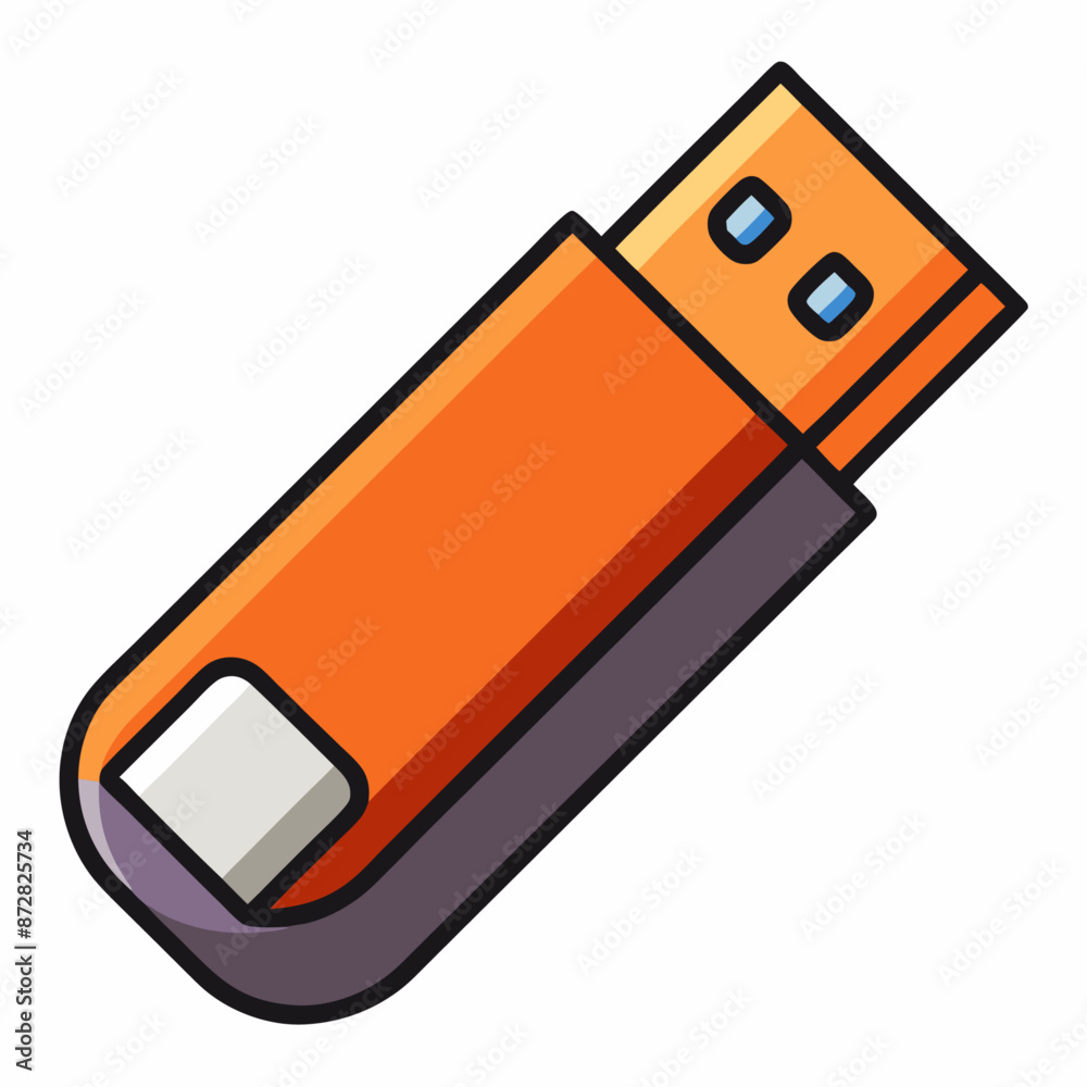usb clipart cartoon Illustration drawing Stock Vector | Adobe Stock
