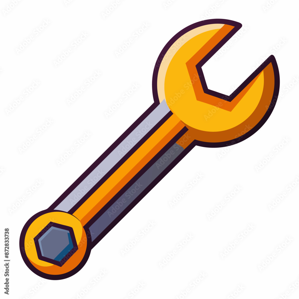 wrench clipart cartoon Illustration drawing Stock Vector | Adobe Stock