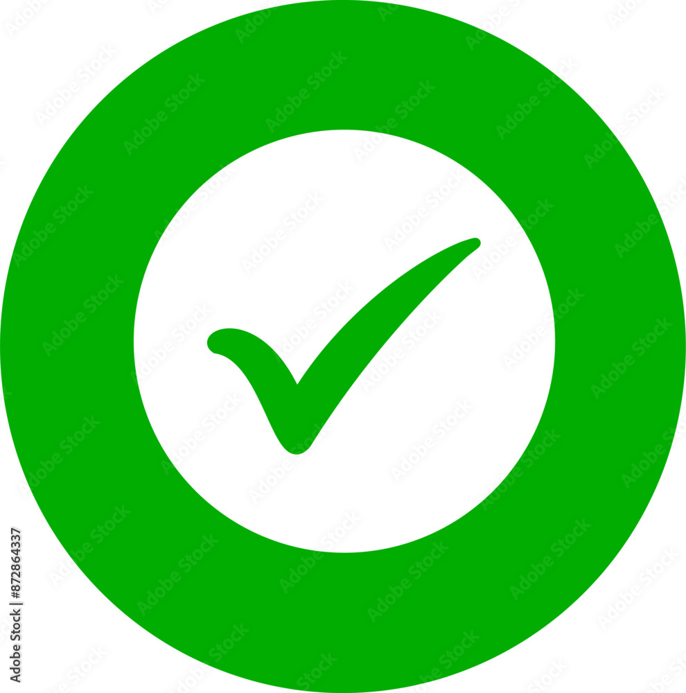 Green check mark icon. Tick symbol in green color. Checkmark in a ...