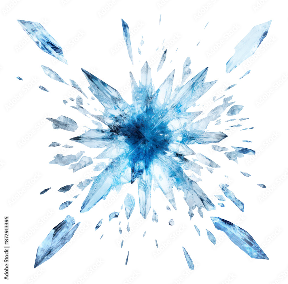 Exploding ice effect png, transparent background Stock Photo | Adobe Stock