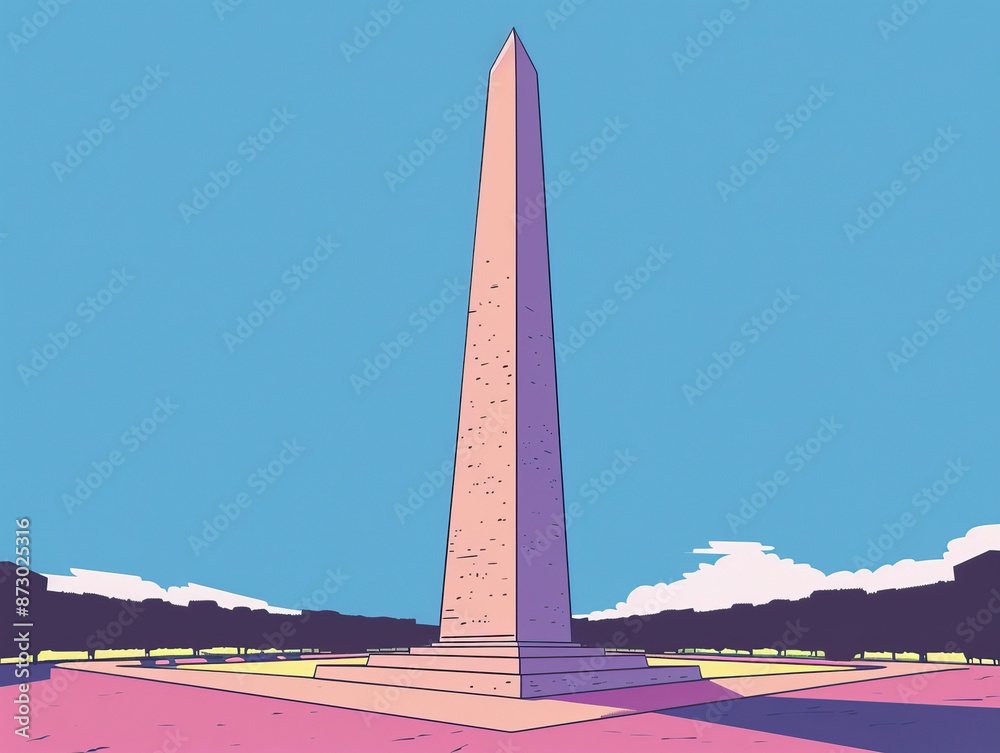 Risograph riso print travel poster, card, wallpaper banner illustration ...