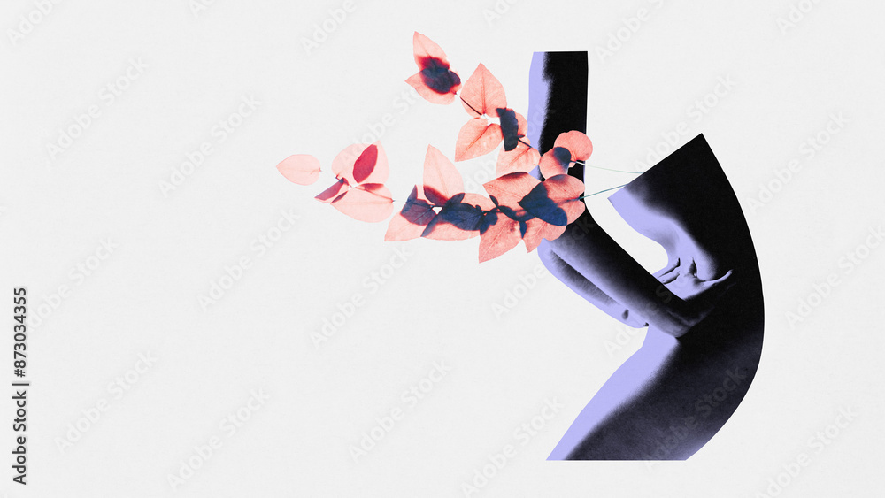 Delicate summer. Abstract blend of soft hues and body aesthetics ...