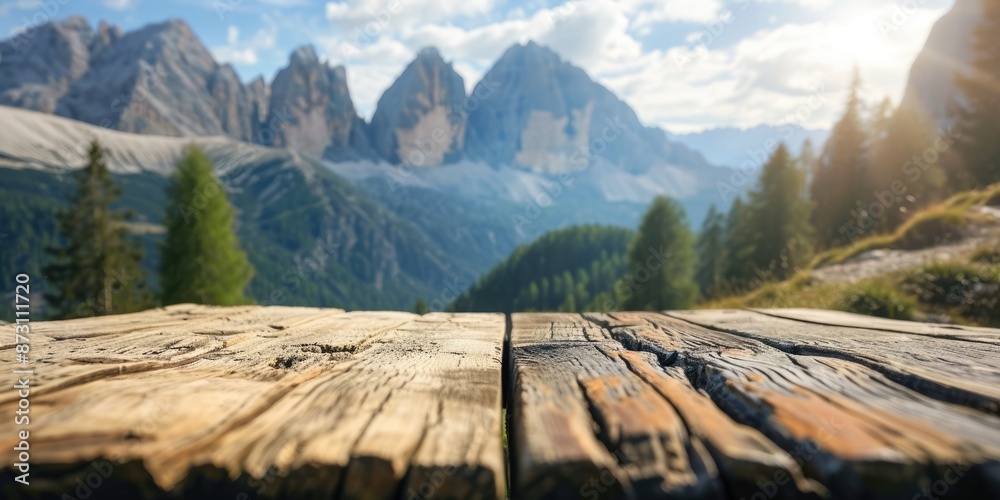 The close up picture of the empty table that has been made from the ...
