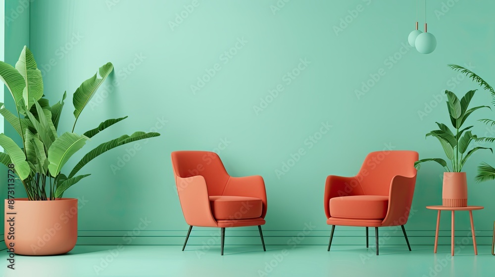 Counseling flat design side view professional help theme 3D render ...