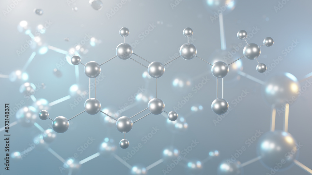 paracetamol molecular structure, 3d model molecule, acetaminophen ...