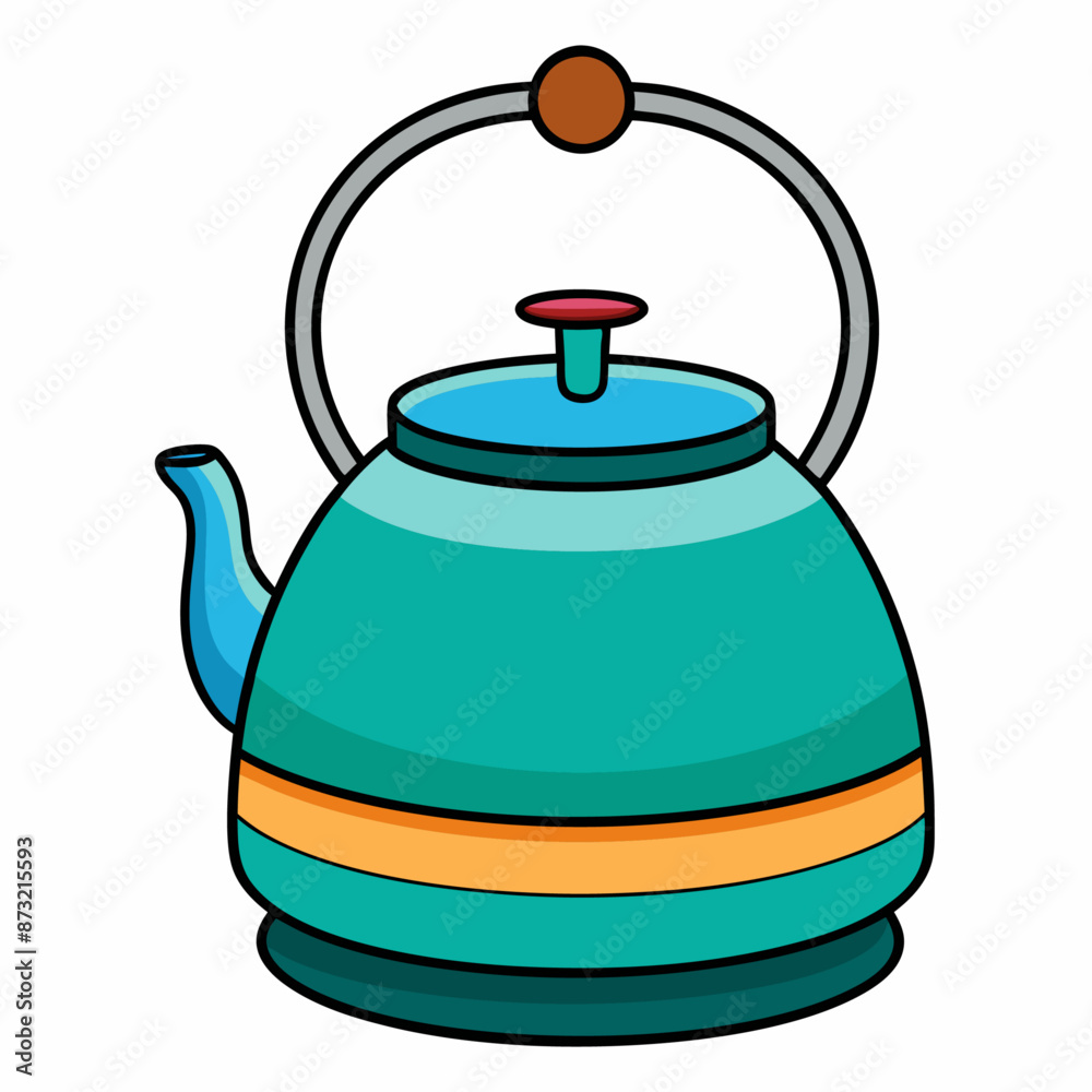 kettle clipart cartoon Illustration drawing Stock Vector | Adobe Stock