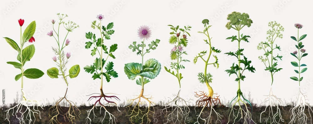 Detailed Plant Anatomy Diagram with Key Components Highlighted for ...
