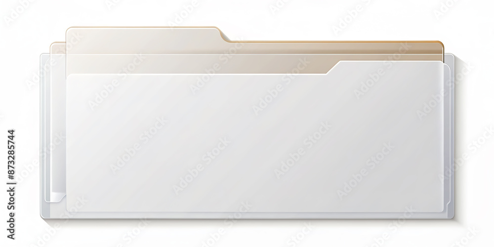Realistic vector mockup of a clear tabbed plastic file folder on a ...