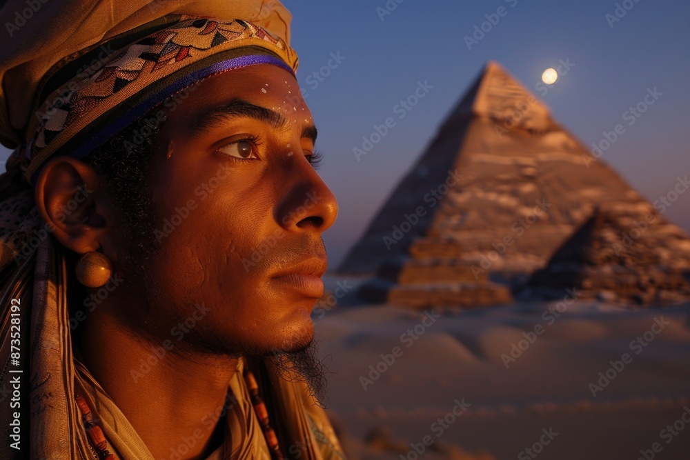 Regal legacy: egyptian pharaoh portrait, majestic essence of ancient ...