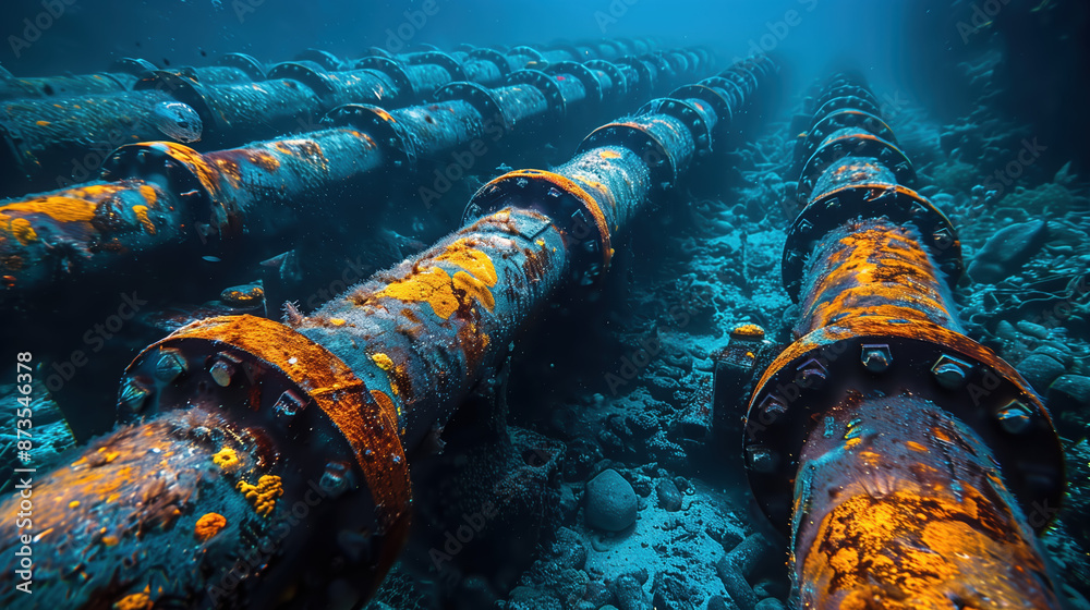 Detailed Chart of Undersea Internet Cable Routes Across Atlantic and ...