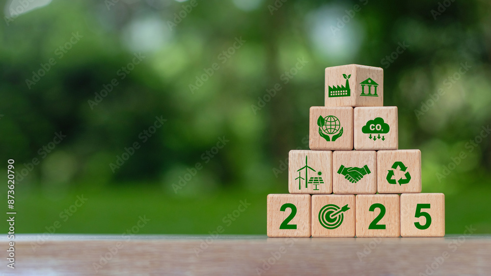 Fotografie ESG 2025 concept of environmental, social and governance. Sustainable corporation ...