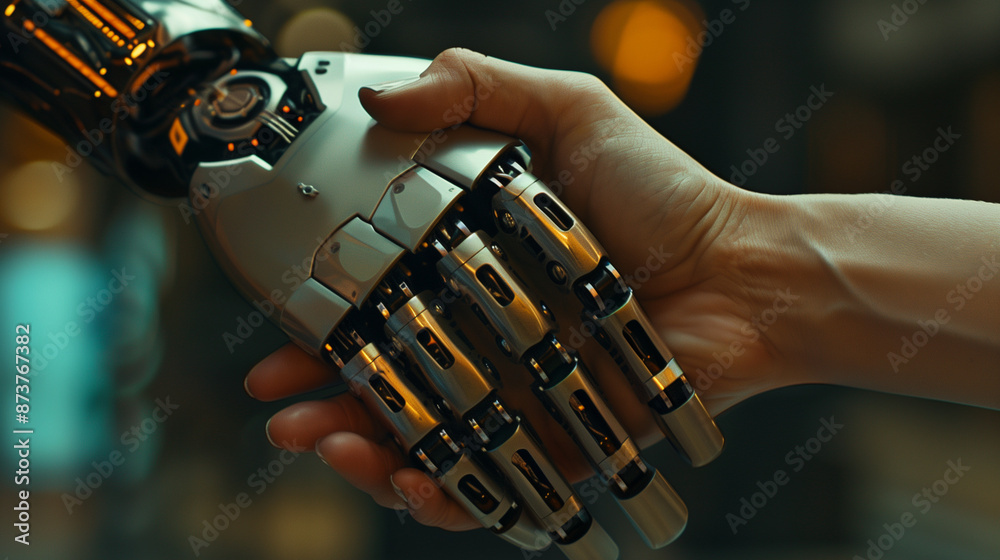 Human-Robot Handshake: Bridging Technology and Humanity. A powerful ...