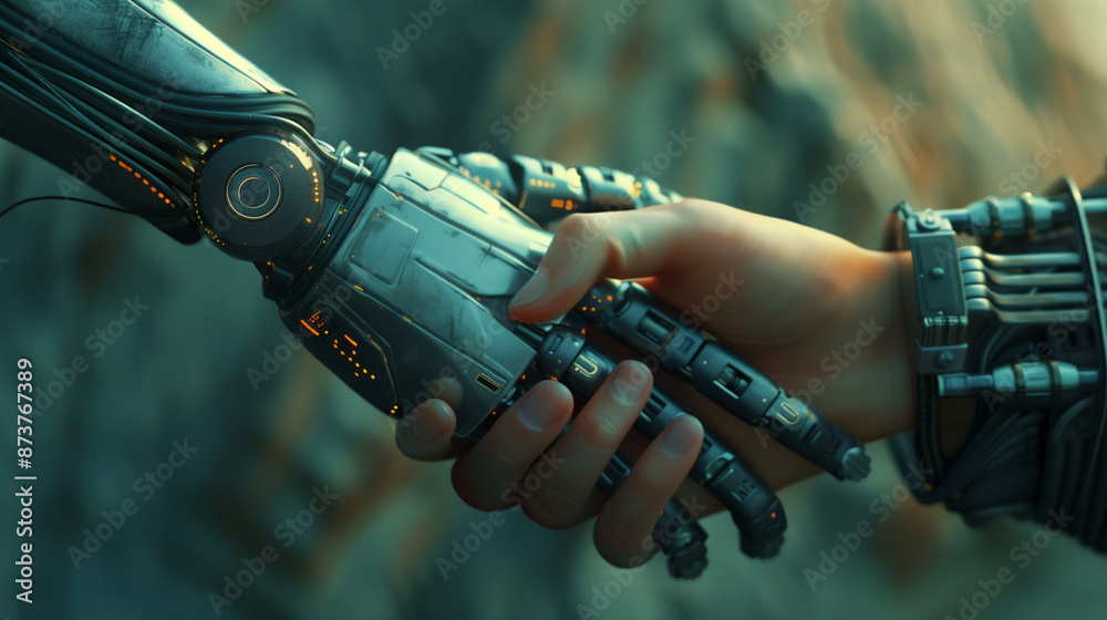 Human-Robot Handshake: Bridging Technology and Humanity. A powerful ...