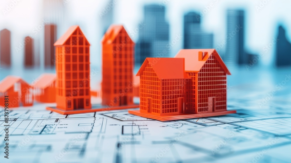 Stock-Illustration „Urban development scene with growth and progress ...