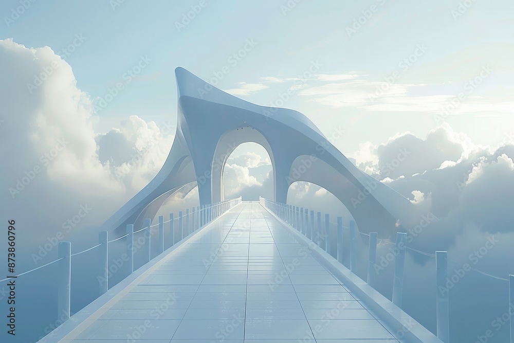 httpThe Bridge of the Future of Technology, futuristic white structure ...